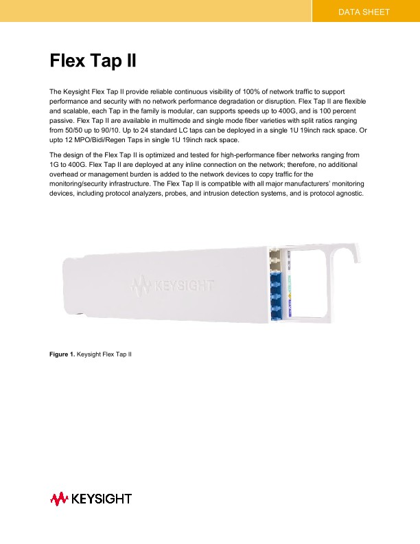 Flex Tap II PDF Asset Page | Keysight